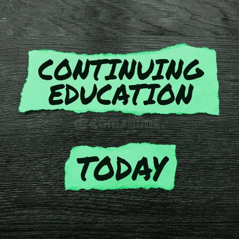 Text Showing Inspiration Continuing Education. Internet Concept ...