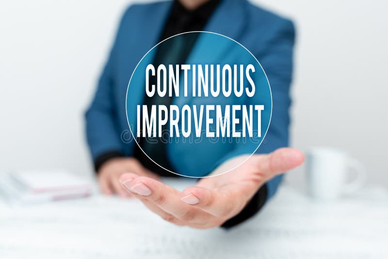 Text Showing Inspiration Continuous Improvement. Concept Meaning Making ...