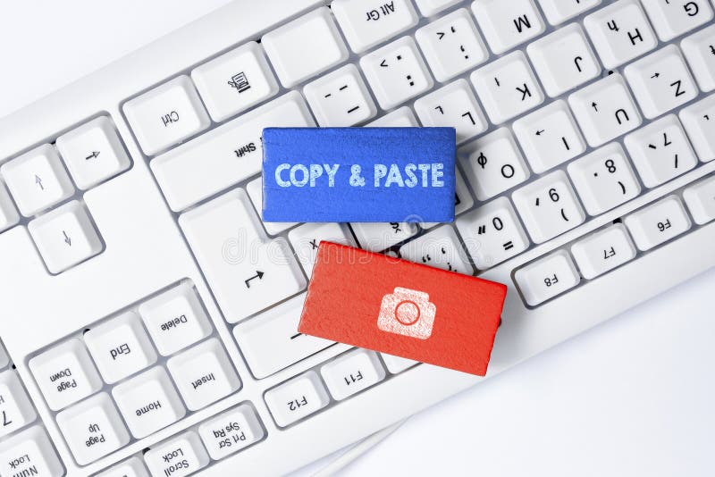 Text Showing Inspiration Copy Paste. Conceptual Photo an Imitation ...