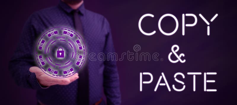 Text Caption Presenting Copy Paste. Business Showcase an Imitation ...