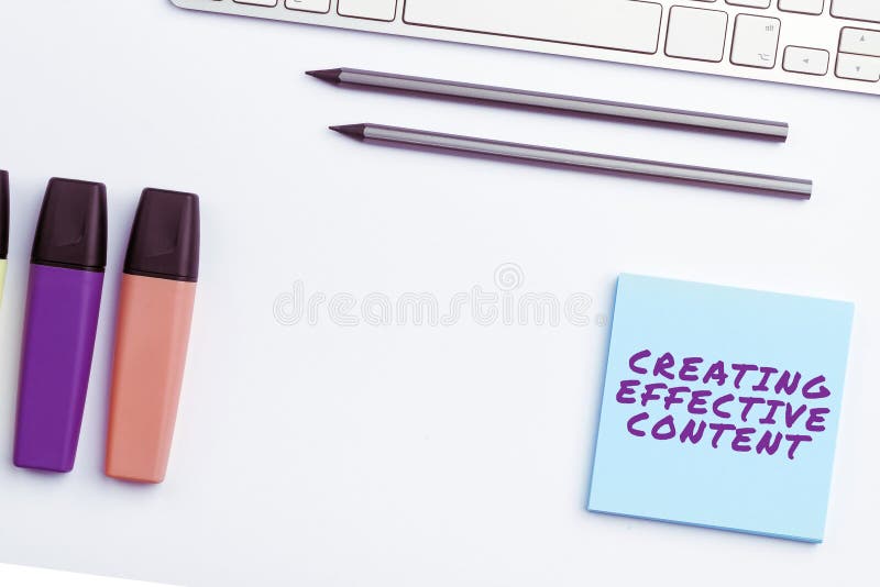 Text Showing Inspiration Creating Effective Content. Word Written on ... Text Showing Inspiration Creating Effective Content. Word Written on ...