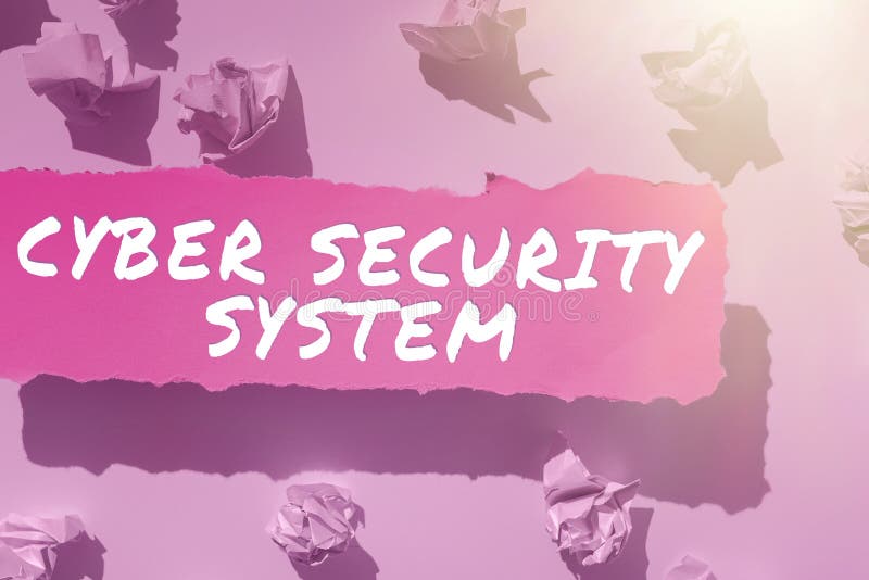 Text Showing Inspiration Cyber Security System. Business Concept ...