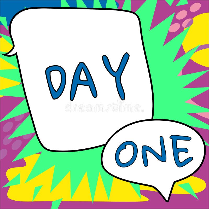 Text Showing Inspiration Day One. Concept Meaning Start Moment First ...