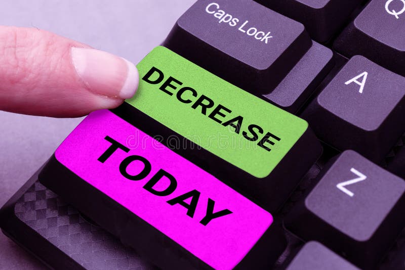 Text Showing Inspiration Decrease. Word for Make or Become Smaller or ...