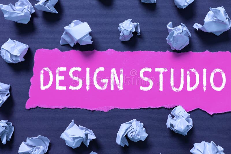 Text Showing Inspiration Design Studio. Conceptual Photo Work ...