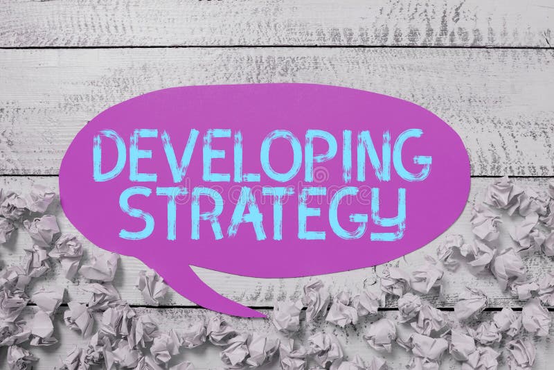 Text Showing Inspiration Developing Strategy. Business Approach ...