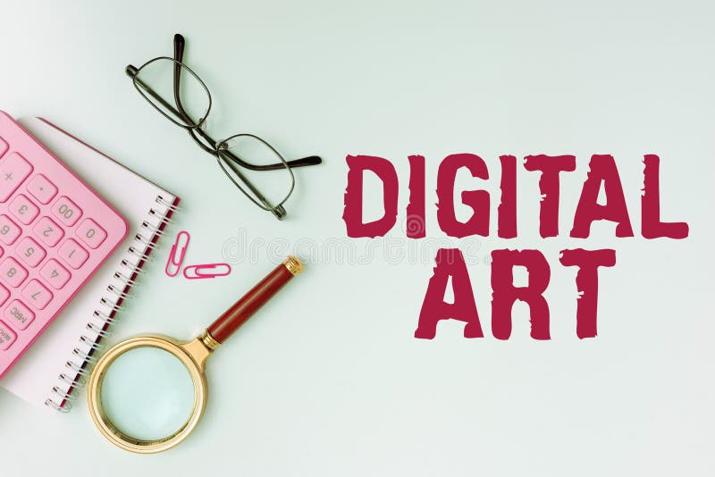 Text Showing Inspiration Digital Art. Internet Concept Use of Skill and ...