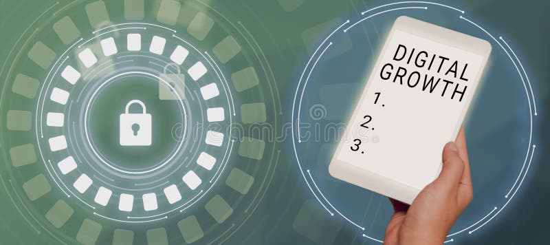 Text Sign Showing Digital Growth. Word for Early Stages of Business ...