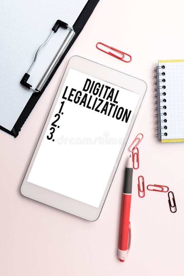 Conceptual Display Digital Legalization. Business Overview Accompanied ...