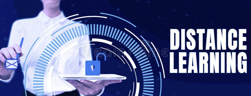 Text Showing Inspiration Distance Learning. Word Written on Educational ...