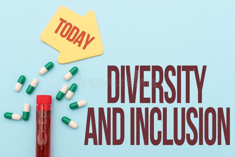 Text Showing Inspiration Diversity and Inclusion. Concept Meaning Range ...