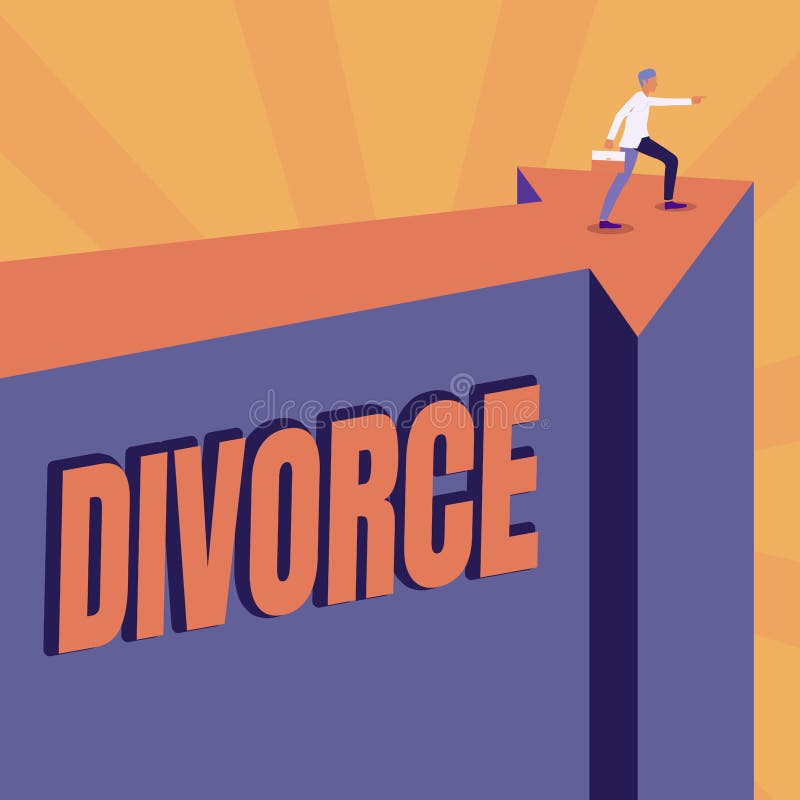 Conceptual Display Divorce Business Concept Legal Dissolution Of