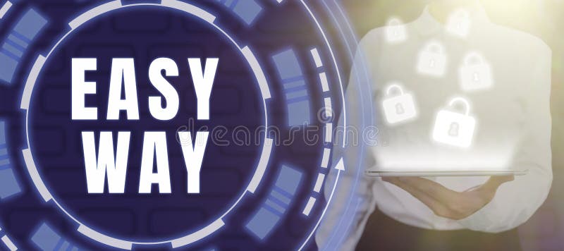 Text Showing Inspiration Easy Way. Business Concept Making Hard ...