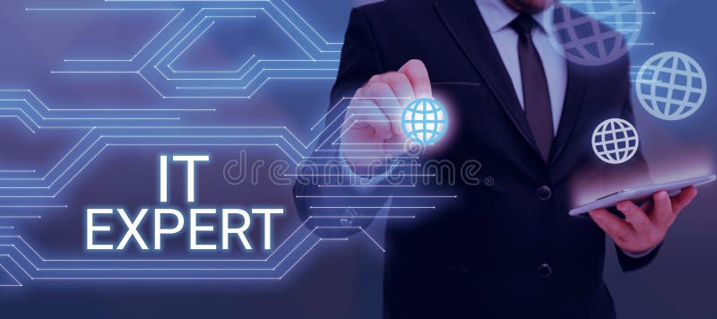 Text Caption Presenting it Expert. Business Idea Person with a High ...