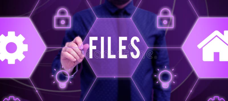 Text Showing Inspiration Files. Business Overview Folder Box for ...