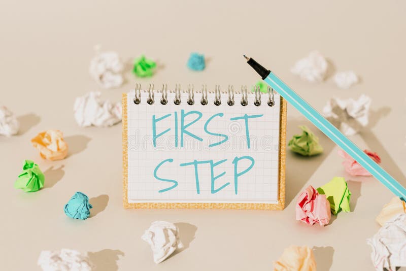 Text Showing Inspiration First Step. Business Idea Pertaining To the ...