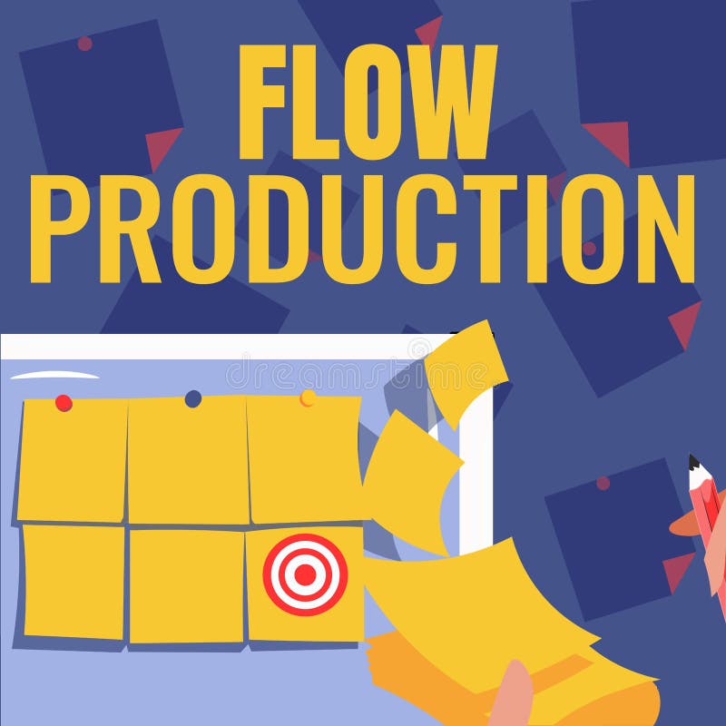 Text Showing Inspiration Flow Production. Concept Meaning Items are ... Text Showing Inspiration Flow Production. Concept Meaning Items are ...