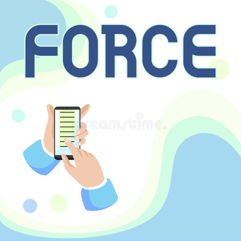 Text Showing Inspiration Force. Business Idea Strength or Energy As an ...