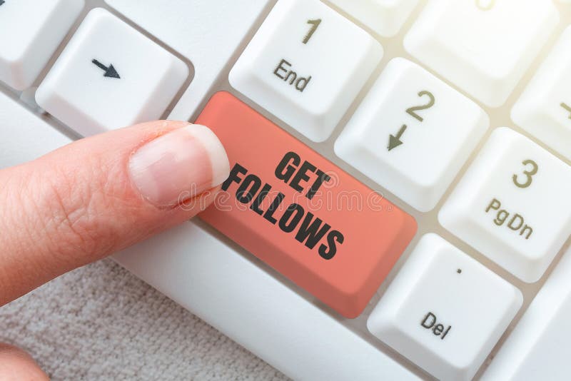 Hand Writing Sign Get Follows. Business Concept Person Who Imitates ... Hand Writing Sign Get Follows. Business Concept Person Who Imitates ...