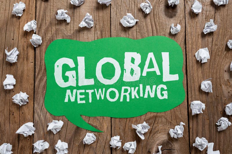 Hand Writing Sign Global NetworkingCommunication Network Which Spans ... Hand Writing Sign Global NetworkingCommunication Network Which Spans ...
