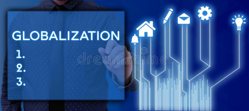 Text Showing Inspiration Globalization. Internet Concept Development of ...