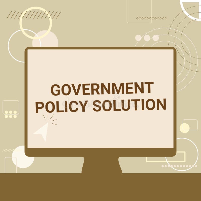 Handwriting Text Government Policy Solution. Business Showcase Designed ...