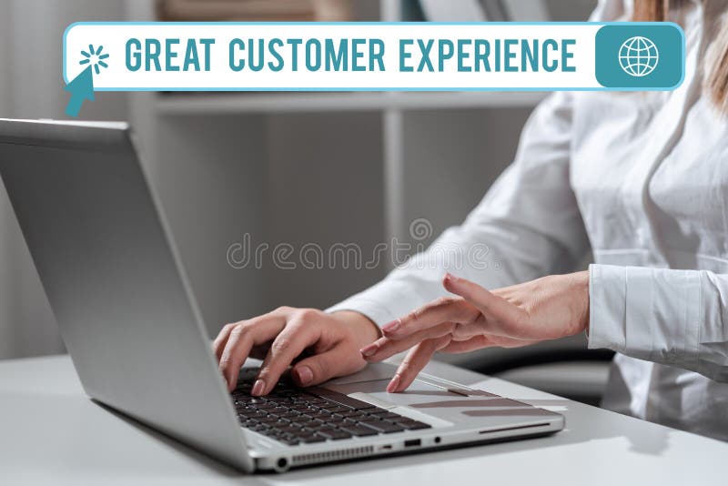 Text Showing Inspiration Great Customer Experience. Word Written on ...