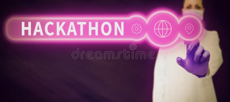 Text Showing Inspiration Hackathon. Internet Concept Event Where Large ... Text Showing Inspiration Hackathon. Internet Concept Event Where Large ...