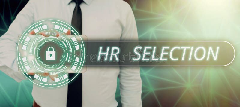 Text Showing Inspiration Hr Selection. Word for Process and Approached ...