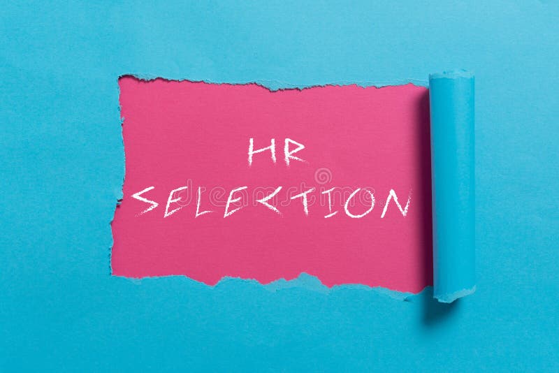 Text Showing Inspiration Hr Selection. Word Written on Process and ...