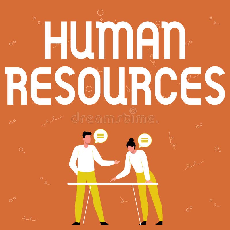 Sign Displaying Human Resources. Business Overview the Showing Who Make ...