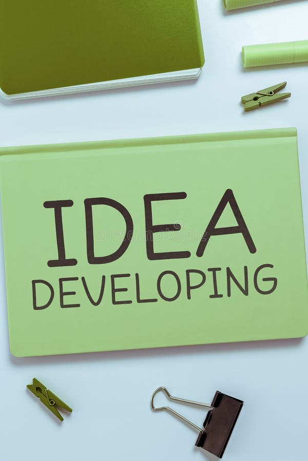 Text Showing Inspiration Idea Developing. Business Idea Innovating the ...