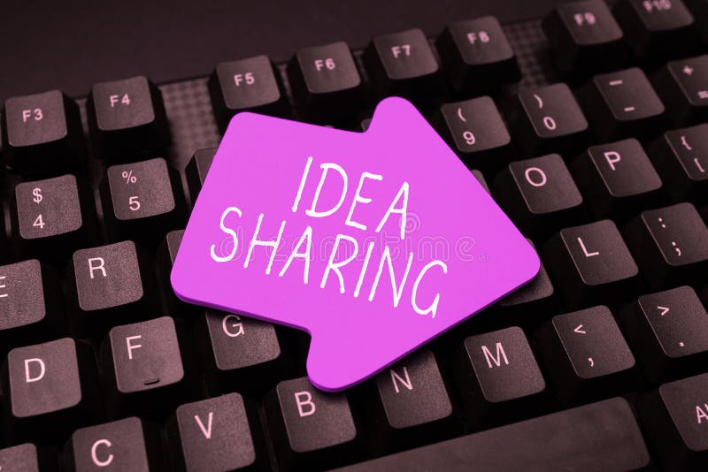 Sign Displaying Idea Sharing. Business Approach Startup Launch ...