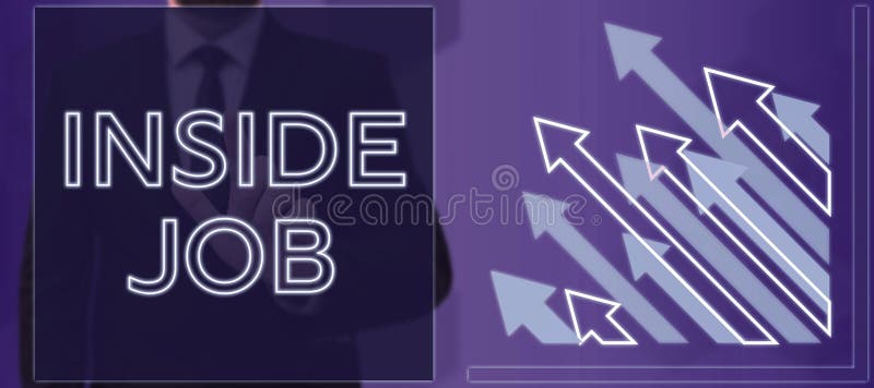 Text Showing Inspiration Inside Job. Word for Done with the Help of ...