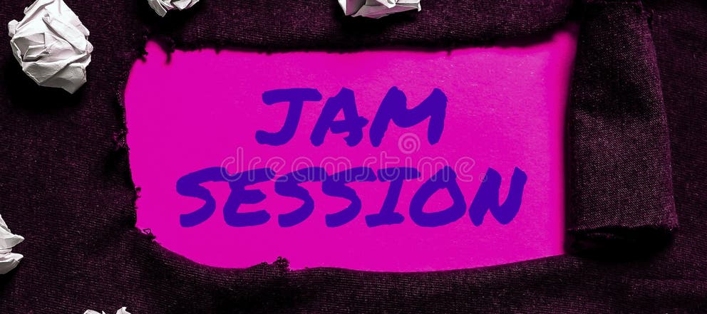Text Caption Presenting Jam Session. Business Concept Impromptu ...