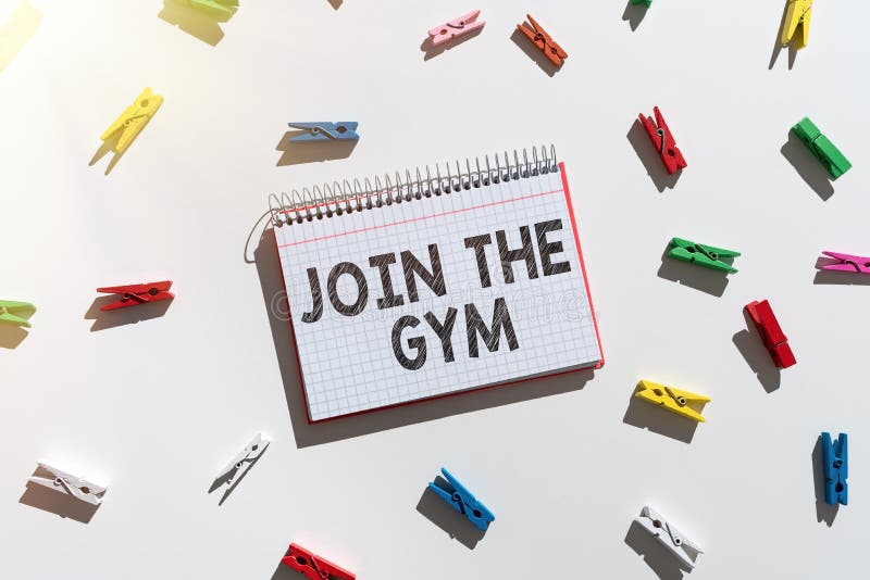 Text Showing Inspiration Join the Gym. Conceptual Photo Motivation To ... Text Showing Inspiration Join the Gym. Conceptual Photo Motivation To ...