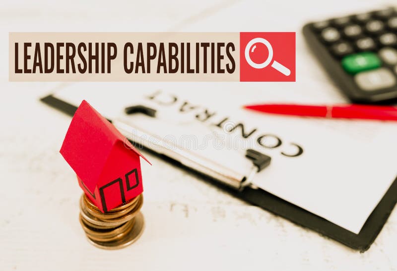 Text Showing Inspiration Leadership Capabilities. Internet Concept Set ...