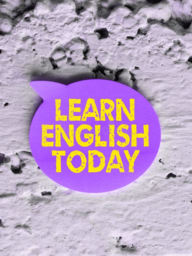 Text Showing Inspiration Learn English Today. Internet Concept Gain or ...
