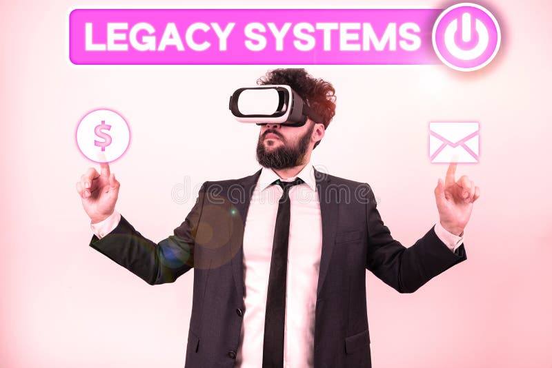 Hand Writing Sign Legacy Systems. Business Concept Old Method ...