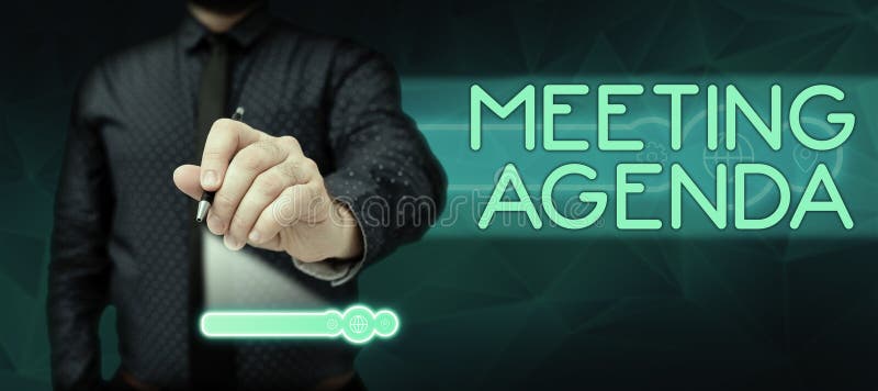 Text Showing Inspiration Meeting Agenda. Business Showcase an Agenda ... Text Showing Inspiration Meeting Agenda. Business Showcase an Agenda ...