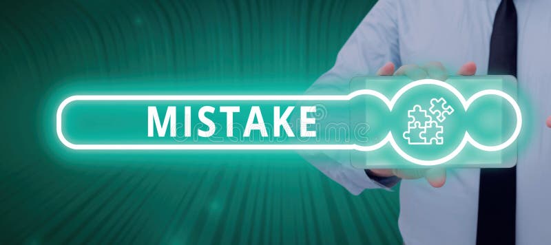 Text Showing Inspiration Mistake. Concept Meaning Misconception about ...