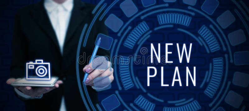 Text Showing Inspiration New Plan. Business Overview Start of a ...