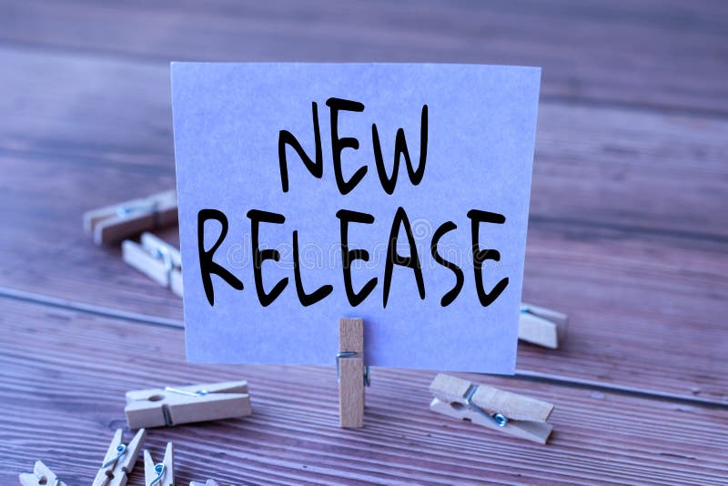 Text Showing Inspiration New Release. Internet Concept Announcing ...