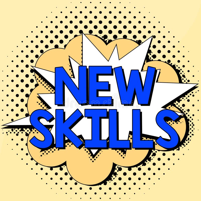 Text Showing Inspiration New Skills. Business Concept Recently Acquired ...
