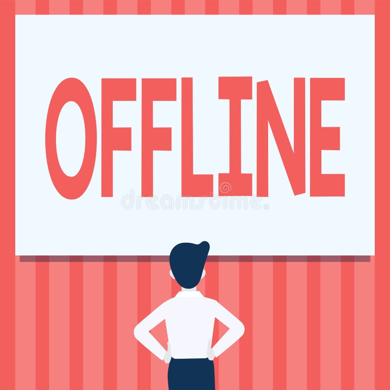 Text Caption Presenting Offline. Business Approach Not Having Directly ...