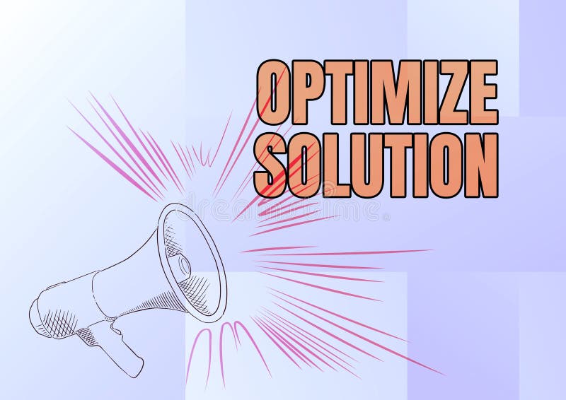 Text Showing Inspiration Optimize Solution. Business Idea Process of ...
