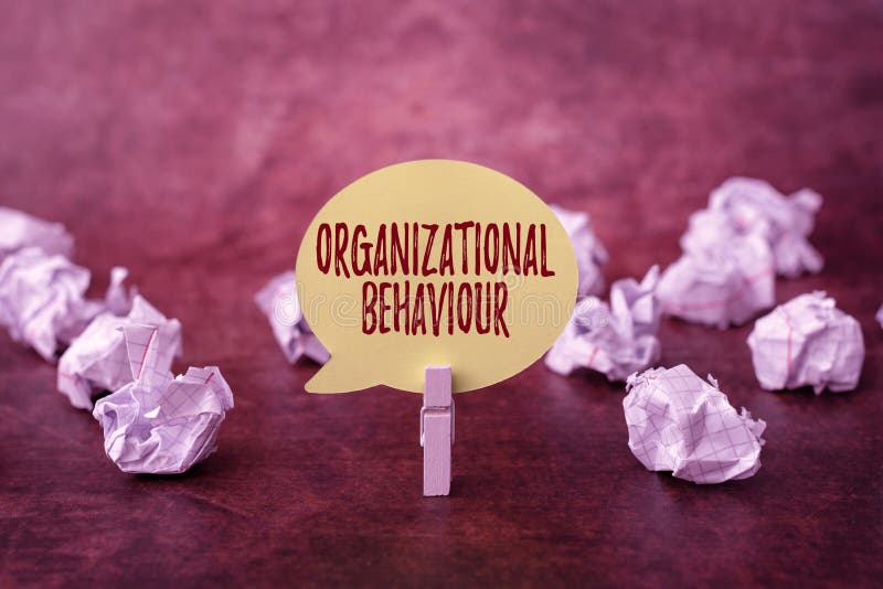 Text Showing Inspiration Organizational Behaviour. Word Written on the ...