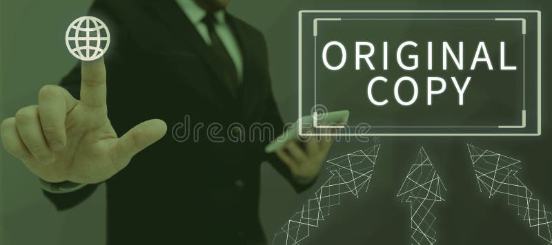 Sign Displaying Original Copy. Business Overview Main Script Unprinted ...