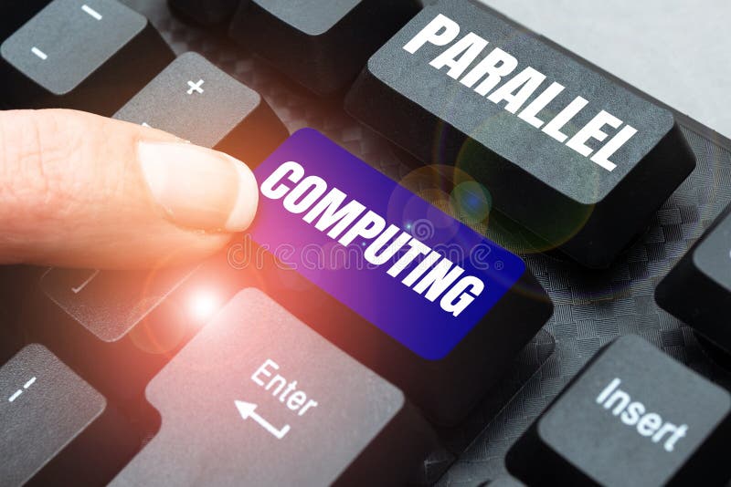 Text Showing Inspiration Parallel Computing. Word Written on ...