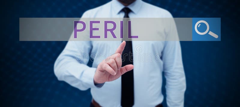 Sign Displaying Peril. Business Concept Indicates Something Extremely ... Sign Displaying Peril. Business Concept Indicates Something Extremely ...